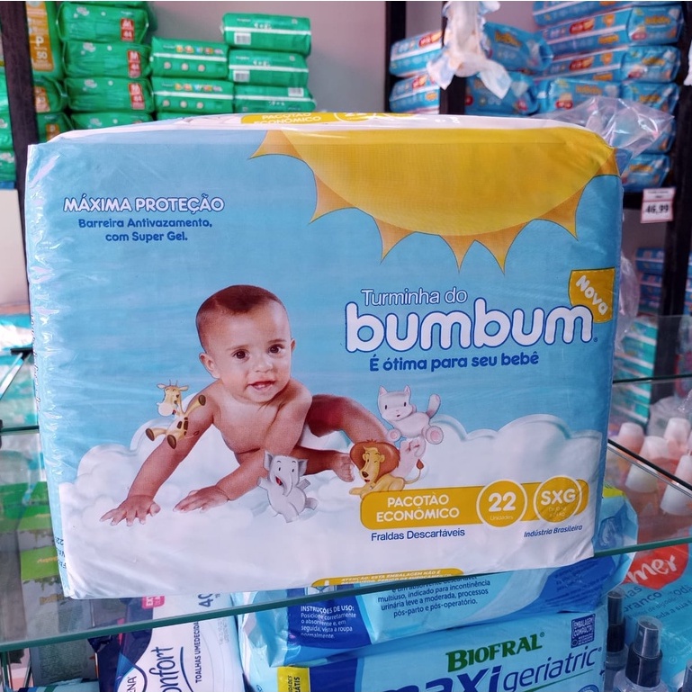 Fralda Turminha do Bumbum descartavel infantil | Shopee Brasil