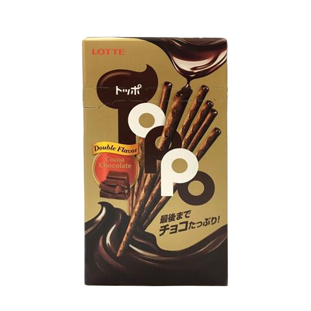 Biscoito em Palito Recheado Sabor Chocolate Duplo Lotte Toppo | Shopee ...