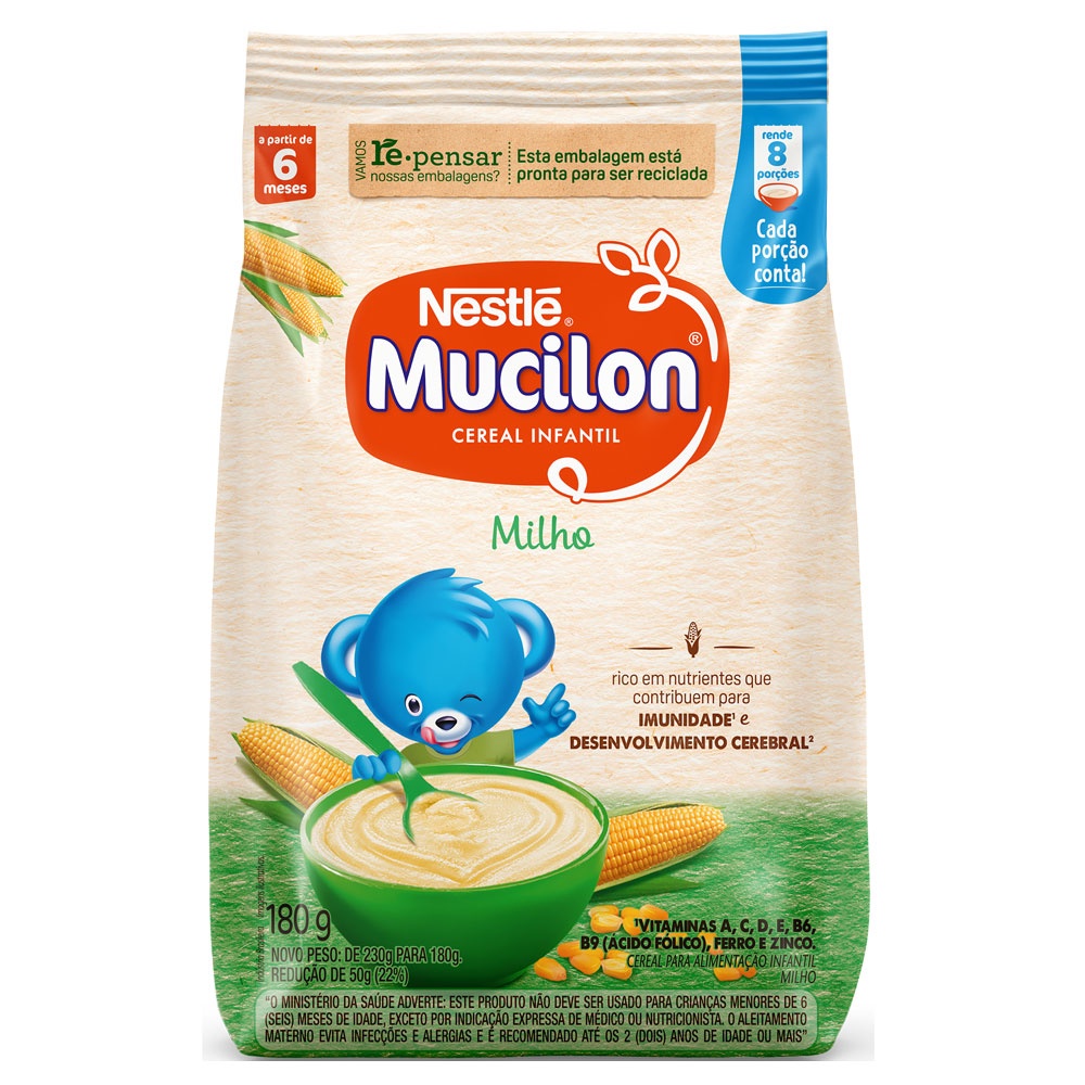 Mucilon Cereal Infantil Milho Sachê 180g | Shopee Brasil
