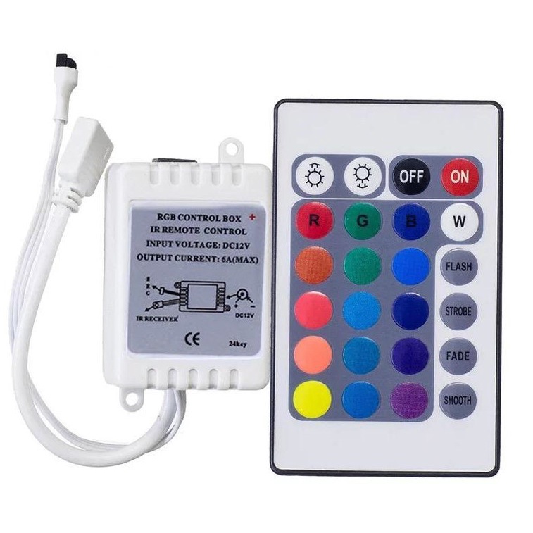 Controladora Controle Fita Led Rgb 5050 / 3528 - Escorrega o Preço