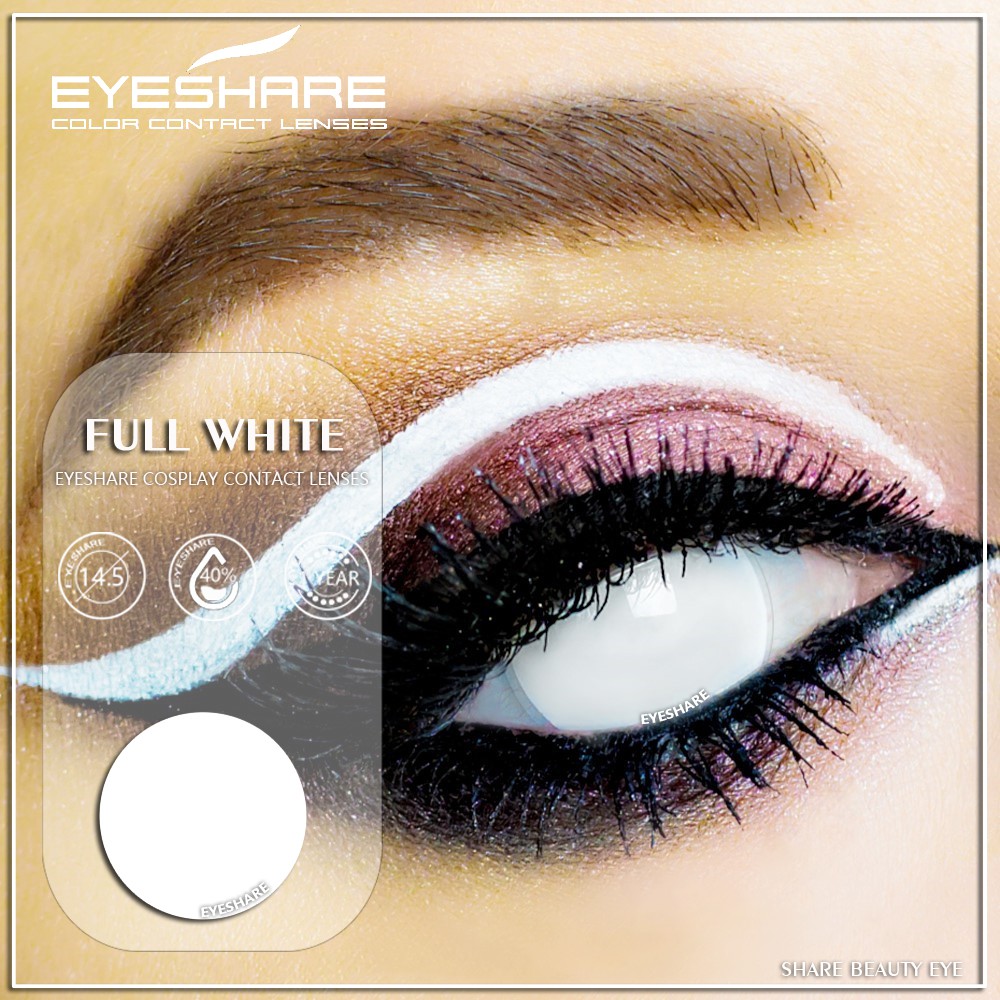 EYESHARE 1 Pair Fully Surrounded Large Diameter Crazy Cosplay Contact ...