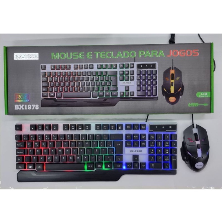 Teclado Gamer Semi Mecânico BX Tech BX1979 RGB Com Fio Retro iluminado ...