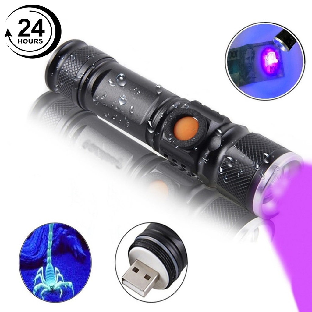 Lanterna De Led Potente Luz Negra Ultravioleta Uv Escorpião | Shopee Brasil