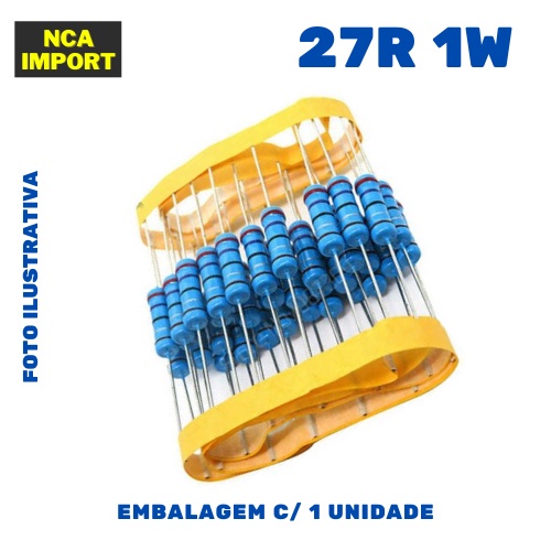 Resistor 27R 1W PR01 | Shopee Brasil