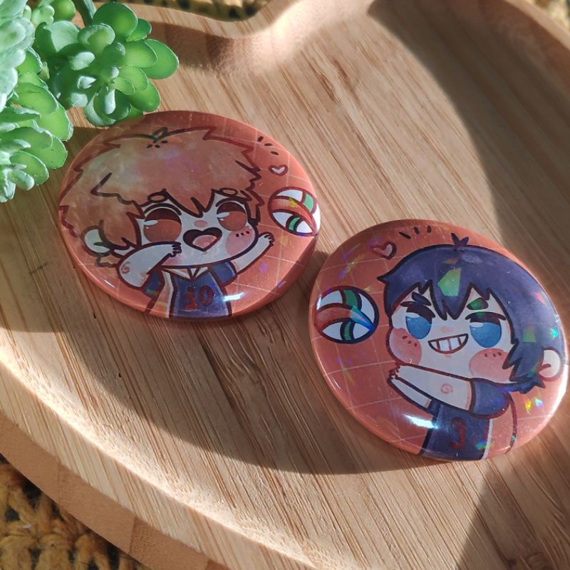COMBO BOTTONS HOLOGRÁFICOS HAIKYUU (KAGEHINA) KAGEYAMA HINATA | Shopee ...