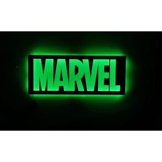 Kit 2 Paineis De Led Luminoso Rgb Logos Marvel Dc 60cm Cada | Shopee Brasil