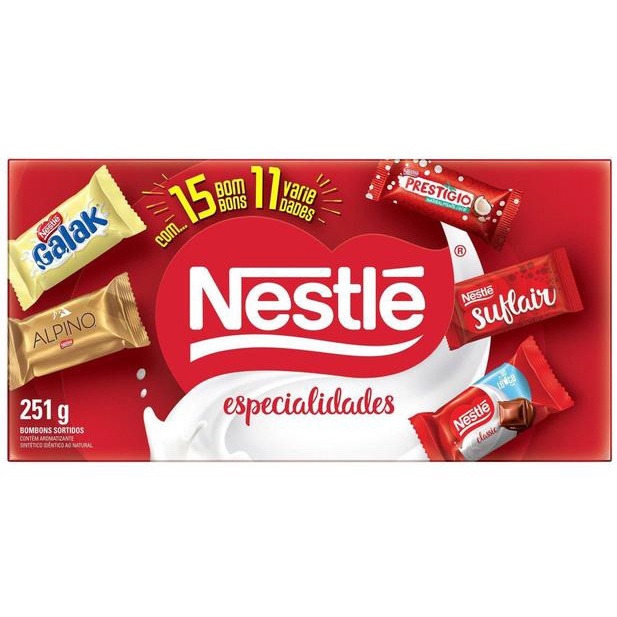 CAIXA DE BOMBOM NESTLE ESPECIALIDADES 251G | Shopee Brasil