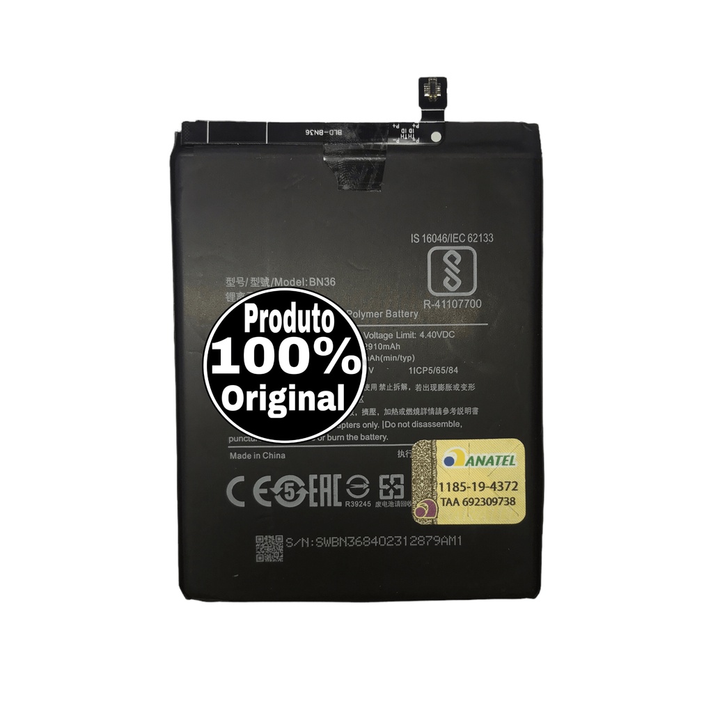 Bateria Bn36 Original Mi A2 Xiaomi A2 NOVA - Escorrega o Preço