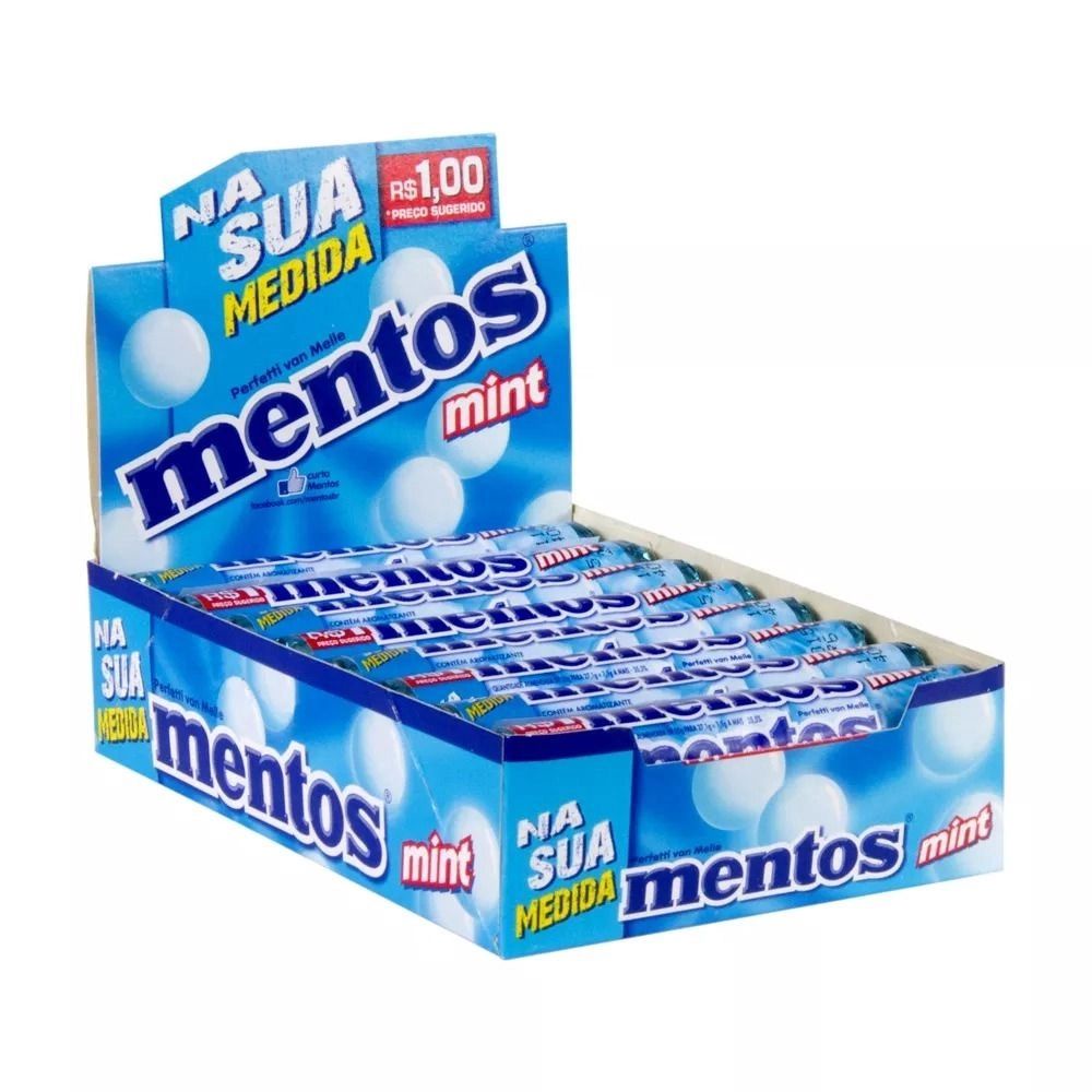 Display De Bala Mentos Stick Menta 16 Unidades - 37,5g | Shopee Brasil