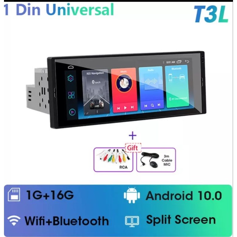 Central multimídia carro 1 DIN android GPS bluetooth wi-fi | Shopee Brasil