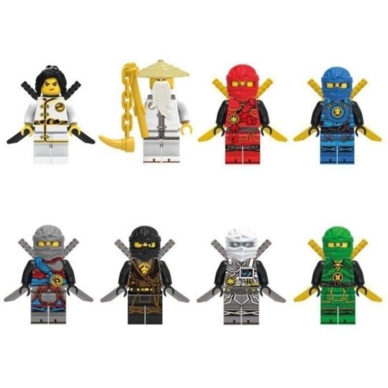 kit 8 Bonecos Filme Lego Ninjago | Shopee Brasil