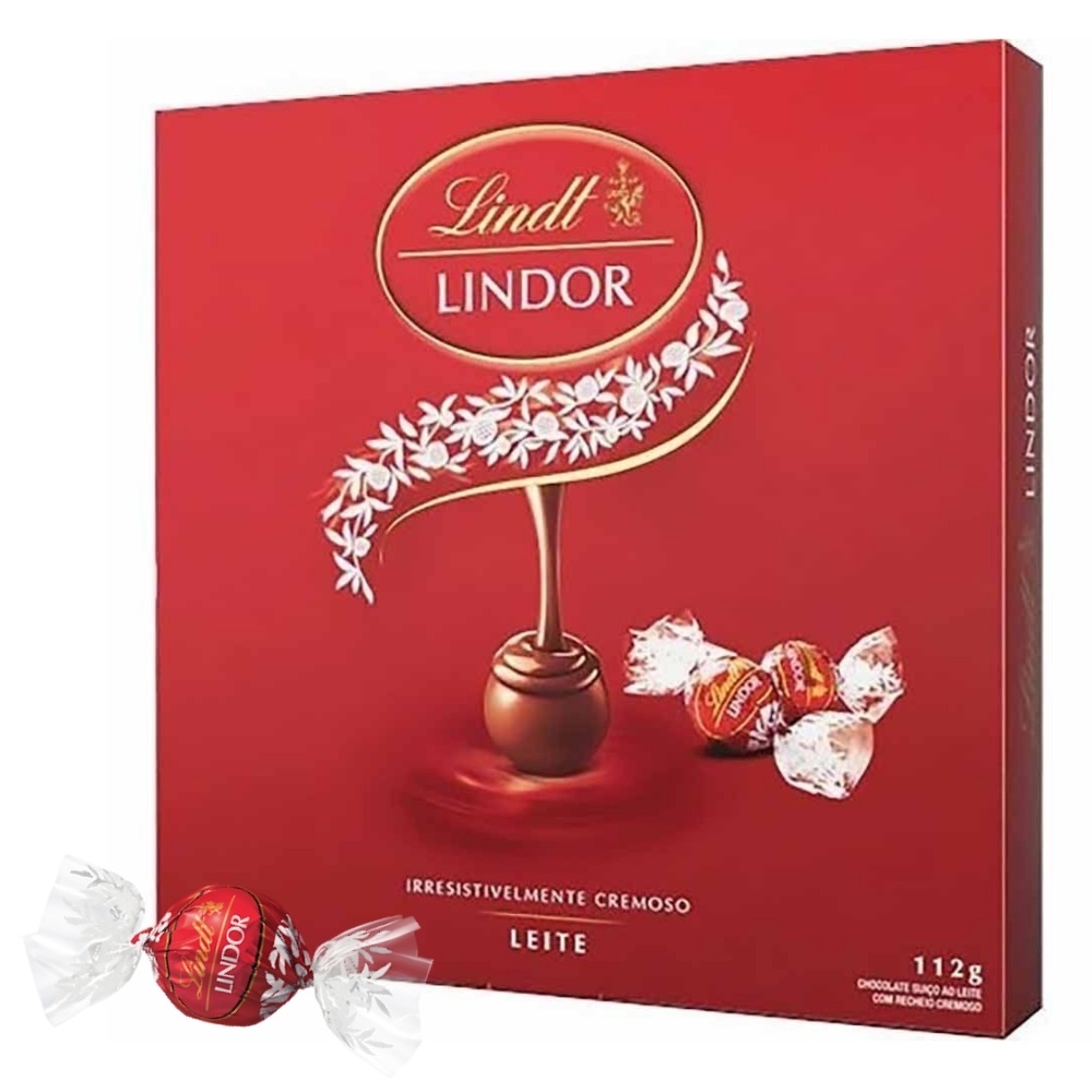 Bombom de Chocolate Suico Lindt Lindor, 1 Caixa de 112g | Shopee Brasil