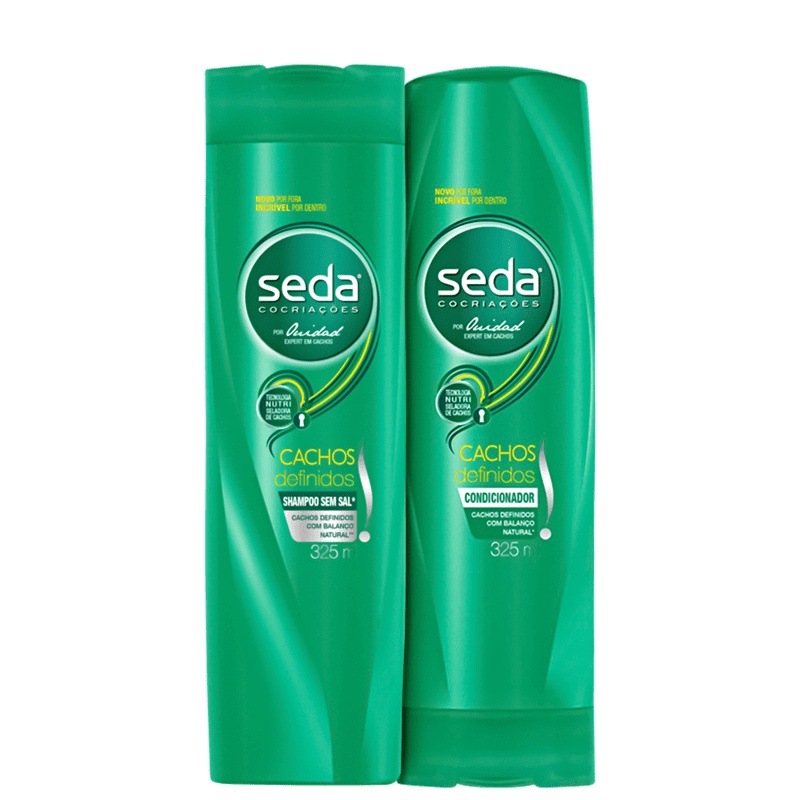 Kit Shampoo +Condicionador Seda Cachos Definidos 325ml | Shopee Brasil