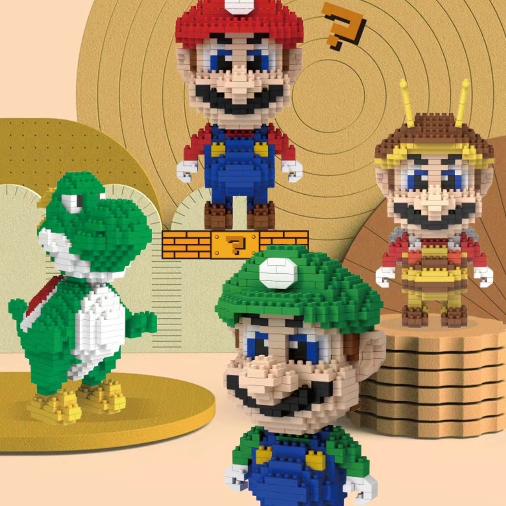 Nano Blocos Super Mario Lego Building Blocks Jogo Cena Abelha Esqueleto ...