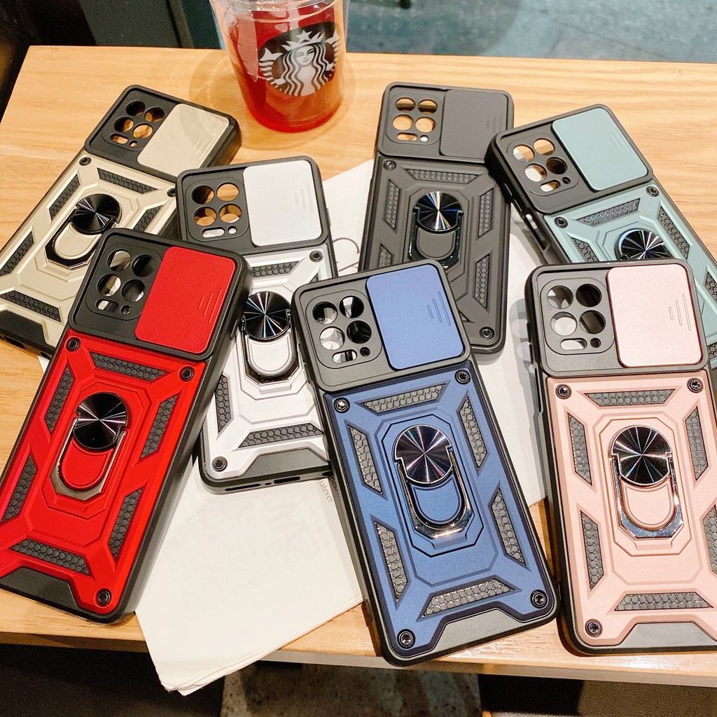 Phone Case Slide Camera Protection Cover With Ring Stand Full ...