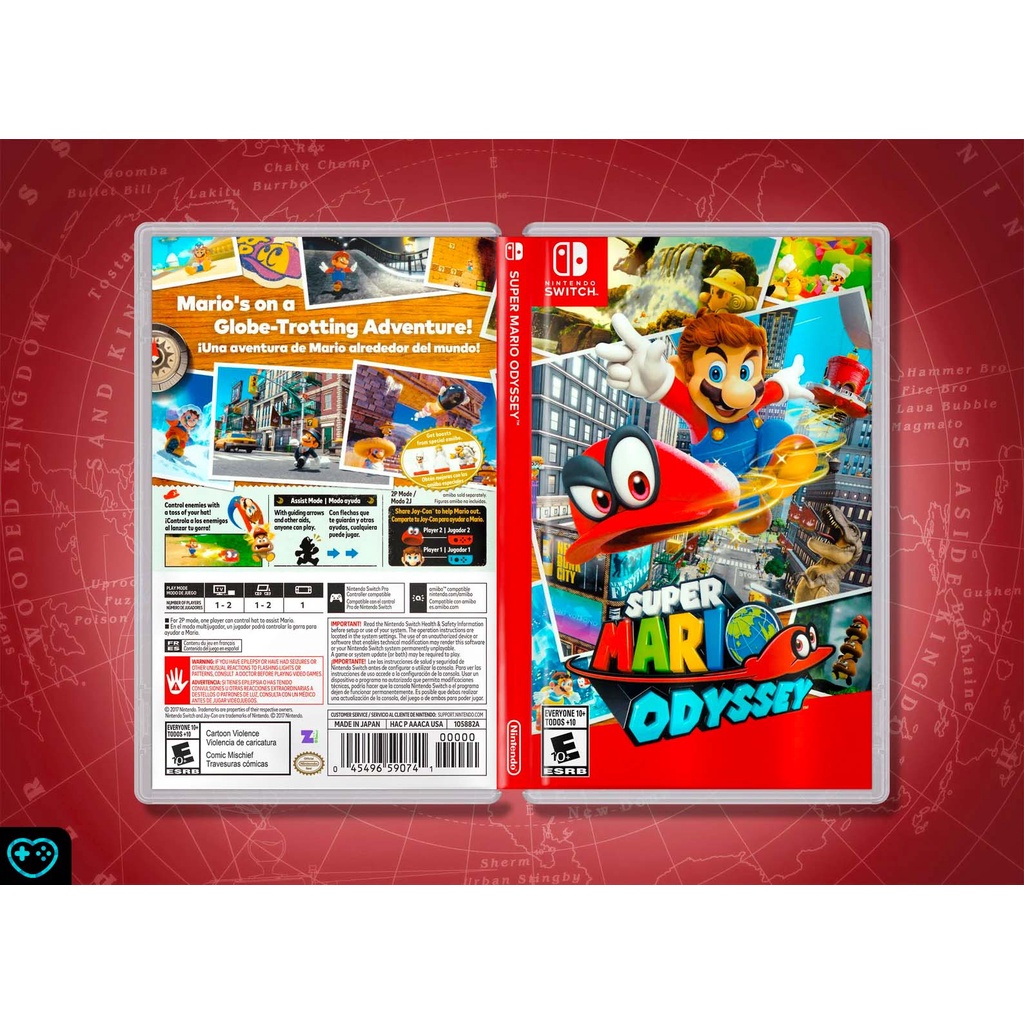Super Mario Odyssey Encarte Impresso - Nintendo Switch - Reposição de ...