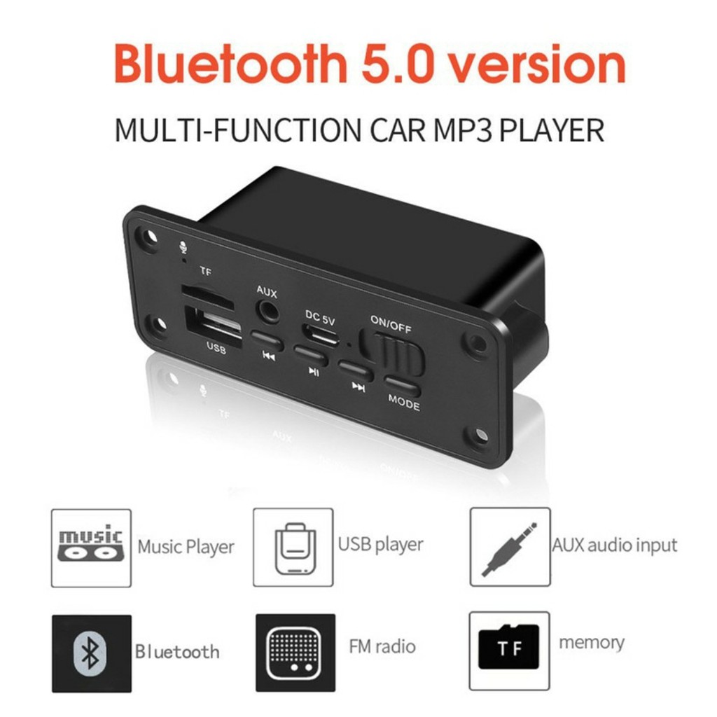 Placa Bluetooth 5.0 + amplificador 2 X 3W - mp3, usb, radio fm ...