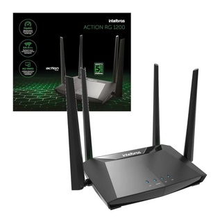 Roteador Intelbras Wireless Dual Band Action RF 1200 Preto | Shopee Brasil