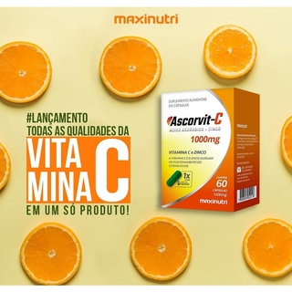 Ascorvit C 1000mg Vitamina C e Zinco 60 Cápsulas - Maxinutri | Shopee Brasil