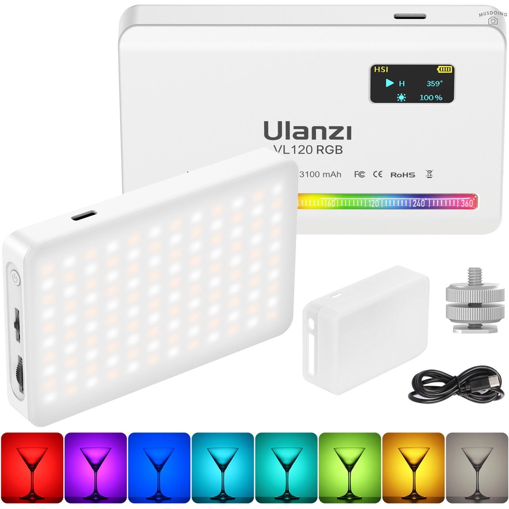 Ulanzi VL120 RGB Mini LED Video Light 2500K-900k Fill For Photography ...