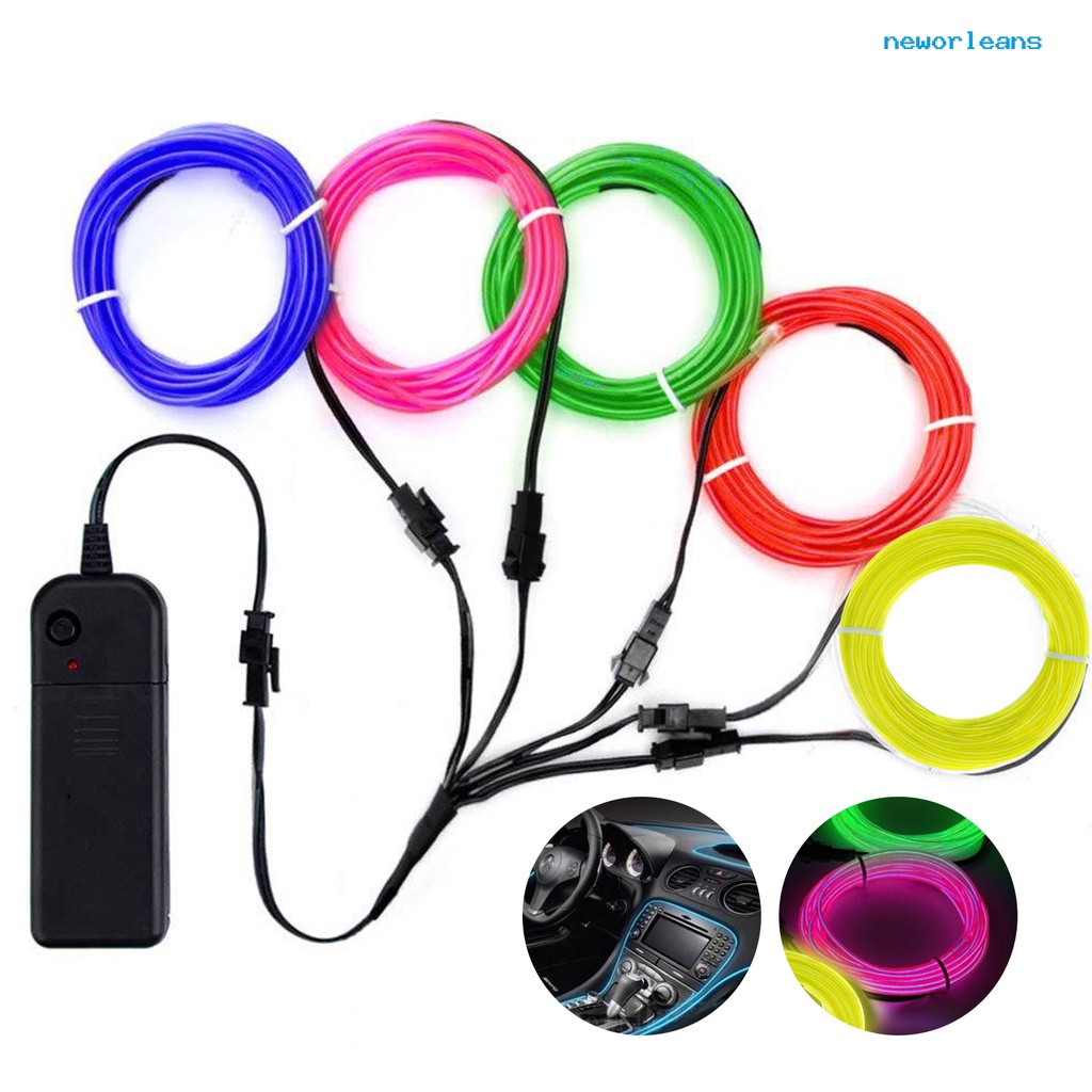 3M Brilham EL Fio Cabo LED Neon Festa De Dança Do Natal Trajes DIY ...