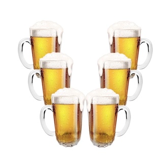 Kit 6 Canecas Chopp Vidro 330 Ml Copo Cerveja Gelado Ofert | Shopee Brasil