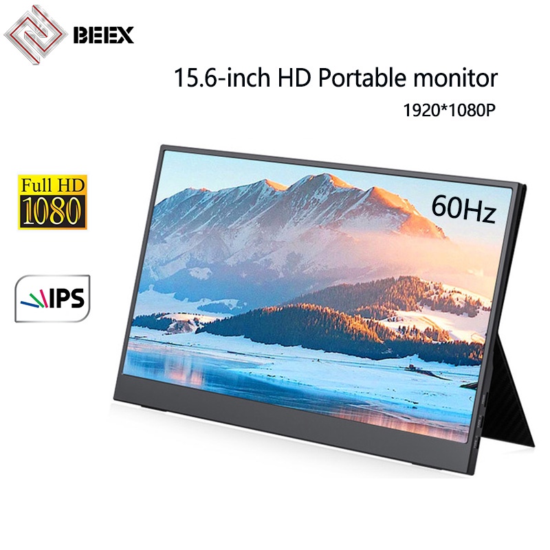 FHD 15.6 Polegadas Monitor Portátil 1080P 60Hz IPS Display USB Tipo C ...