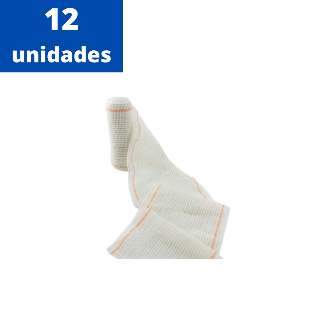 Faixa Curativo 12 Rolos Atadura De Crepom 20cm Crepe X 1,80mts 13 Fios | Shopee Brasil