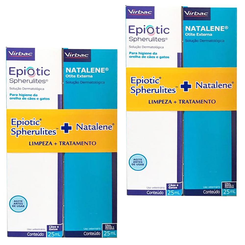 Combo Virbac 2un Natalene 25ml + 2un Epiotic 25ml | Shopee Brasil