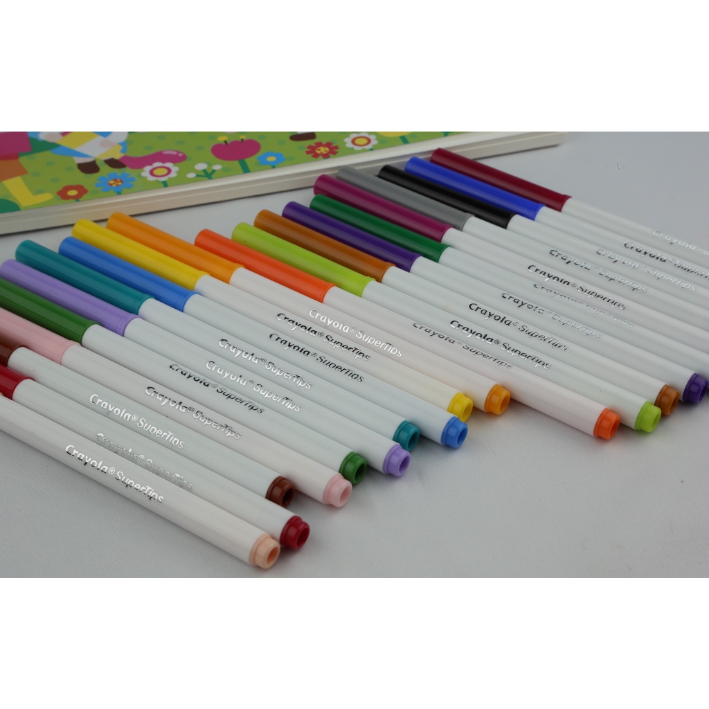 Crayola Supertips 20 cores (canetinhas 20 cores Crayola Laváveis ...