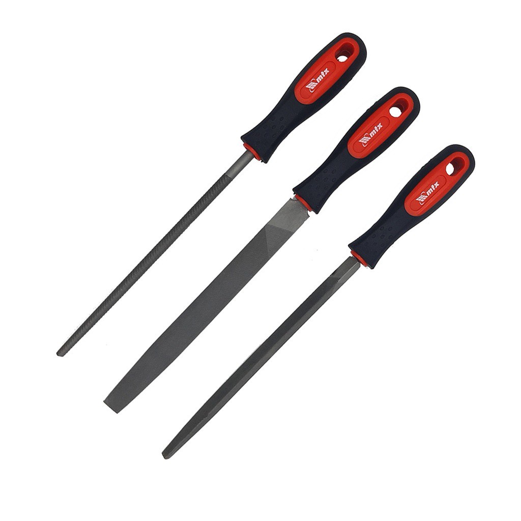 Lima para Ferro Cutelaria kit com 3 Bastarda Redonda Chata e triangular 8 polegadas | Shopee Brasil