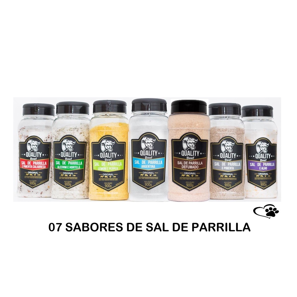 KIT 7 SABORES Sal De Parrilla Edição Original QUALITY- Beef KIT ...
