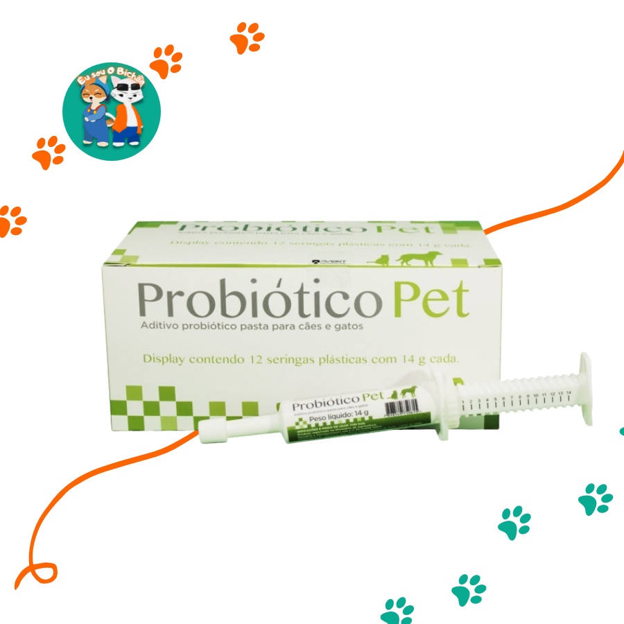 Suplemento Probiótico Pet Avert Cães e Gatos - 1 Seringa de 14g ...