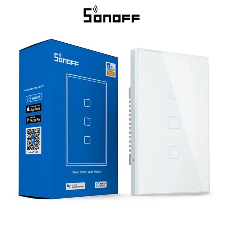 interruptor Sonoff Touch 3 Botões Wifi P/google Home E Alexa (Envio do ...