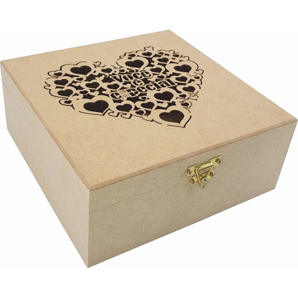 Caixa Presente Organizadora Você é Especial 20x20x8 cm MDF | Shopee Brasil