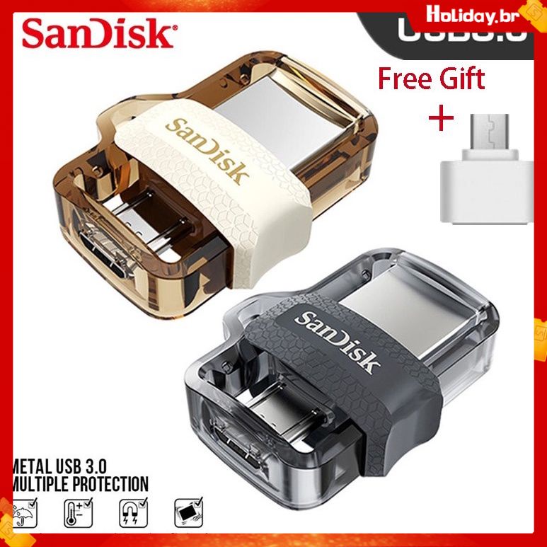 Sandisk Otg Usb 3.0 Dual Pen Drive 128 Gb Gb Usb Flash Drive 32 64 Gb ...