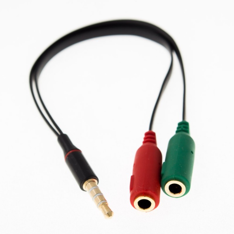 Cabo Adaptador (p2 Combo) 2 femeas 1 P3 macho Para Fone E Microfone ...