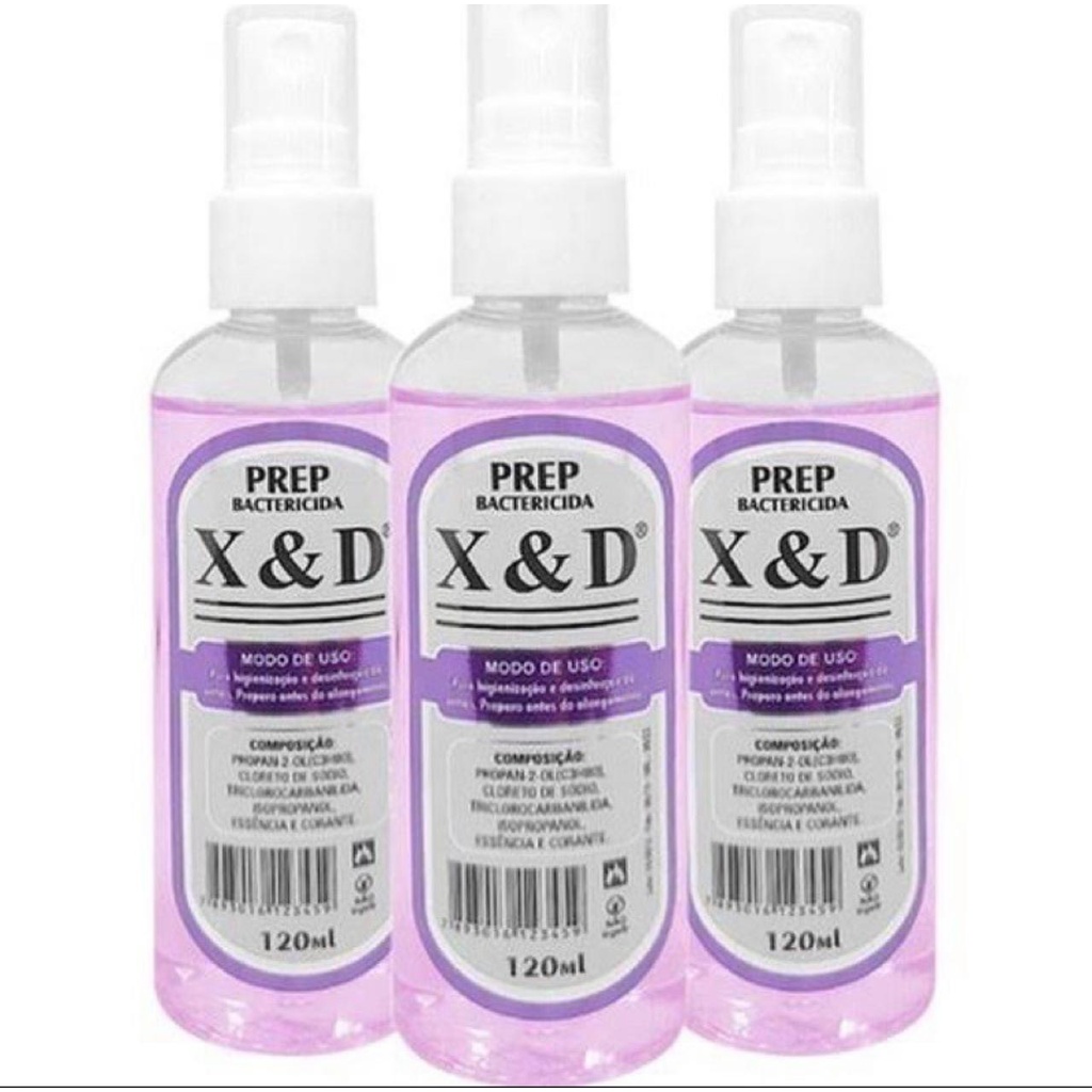 Prep X&D Bactericida Anti fungo Spray Higiene para Unhas 120ml | Shopee ...