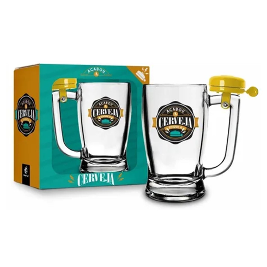 Caneca Chopp Personalizada Taberna Bebida Bar Cerveja + Sino | Shopee Brasil