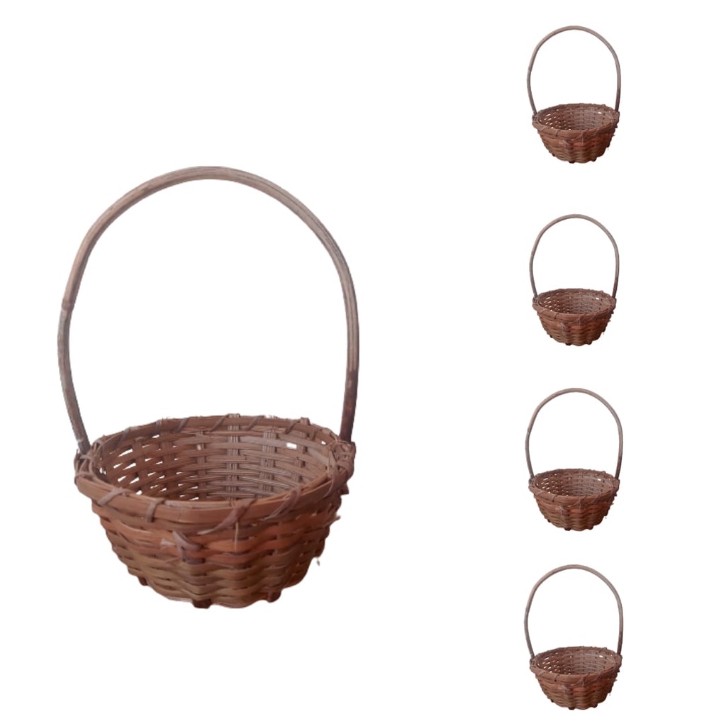 Cesta de Cipó natural 5 unidades 13x18cm | Shopee Brasil