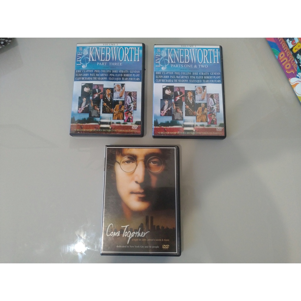 kit dvds show - volume I e II do "Live at Knebworth" e "Como Together ...
