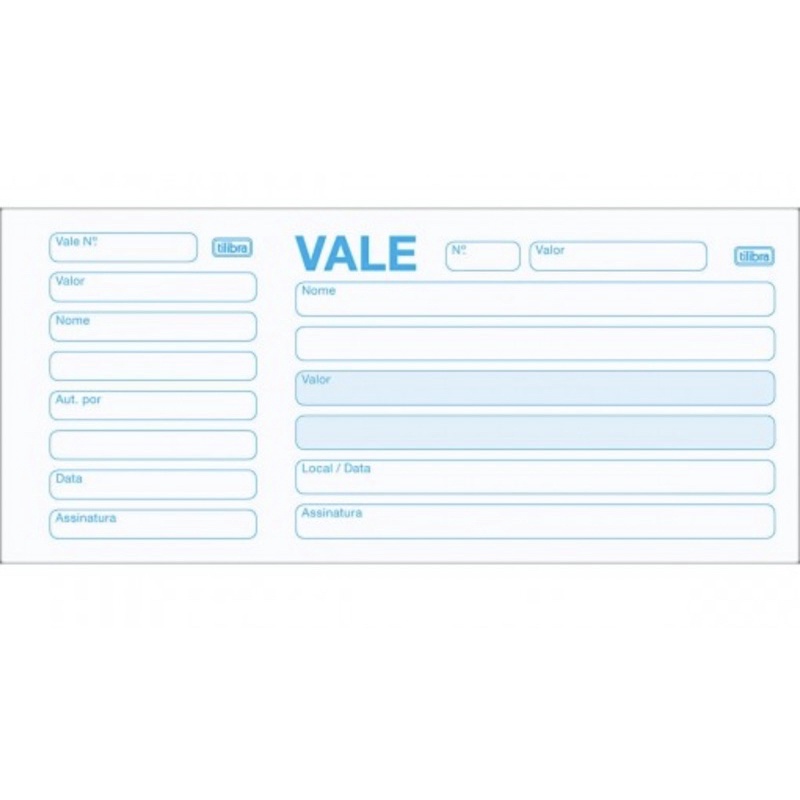 Vale com canhoto 100 folhas | Shopee Brasil