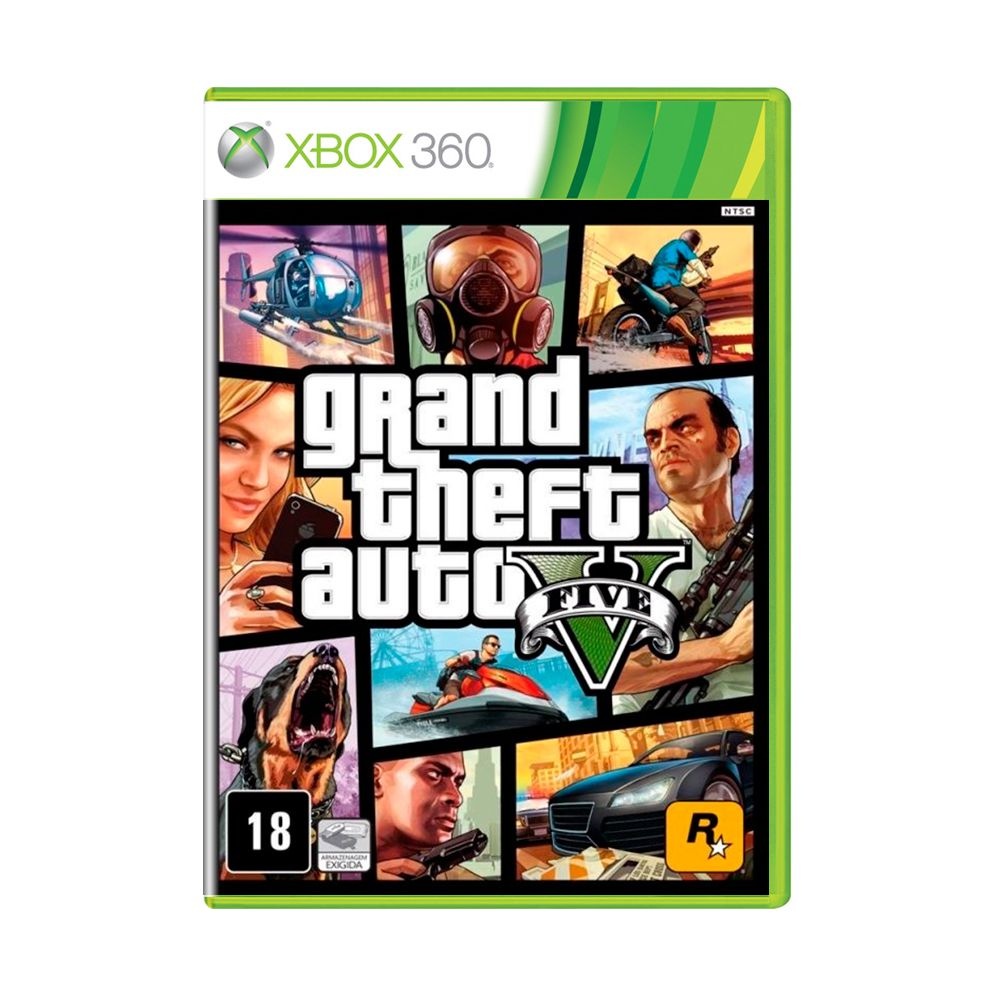 Jogo Grand Theft Auto V Gta5 Xbox 360 Midia Fisica Novo Lacrado ...