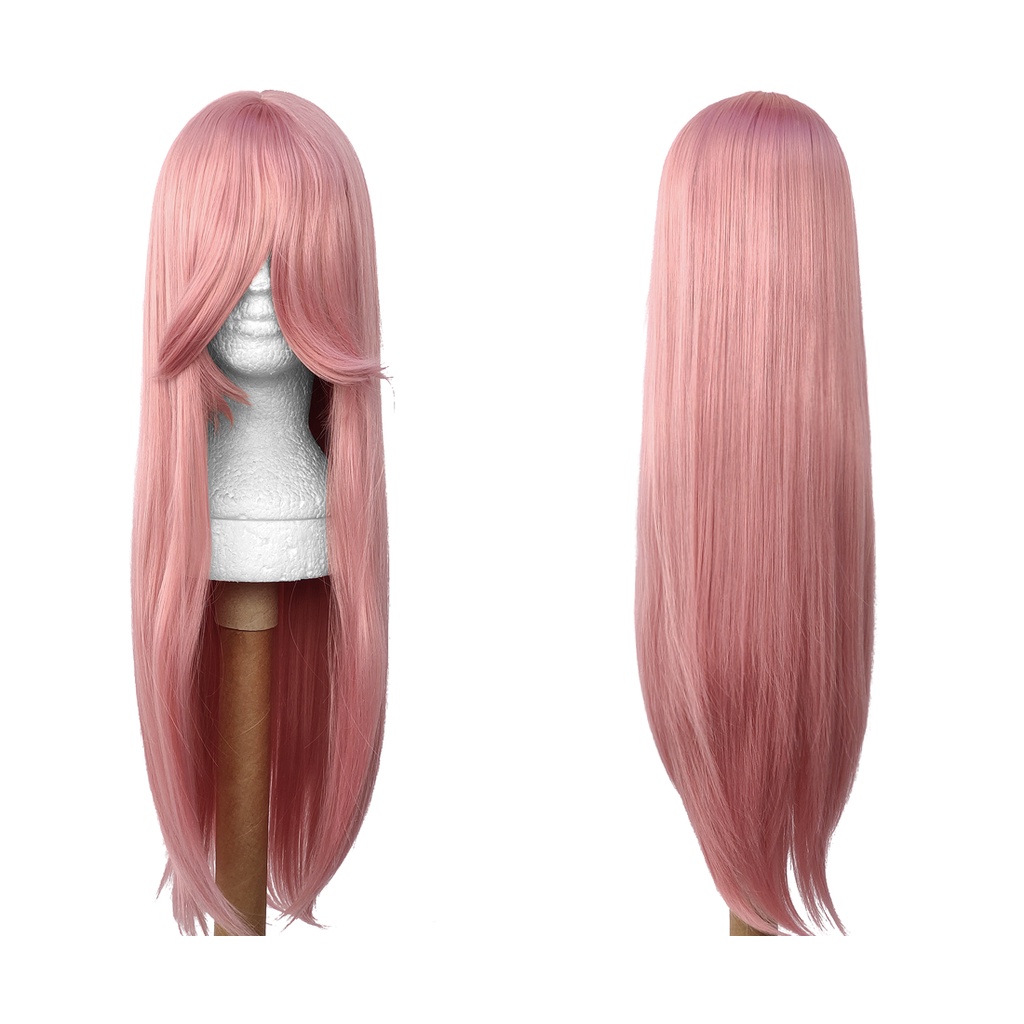 Peruca Rosa Milkshake Lisa 75cm C/ Franja Anime Cosplay Wig - Escorrega ...