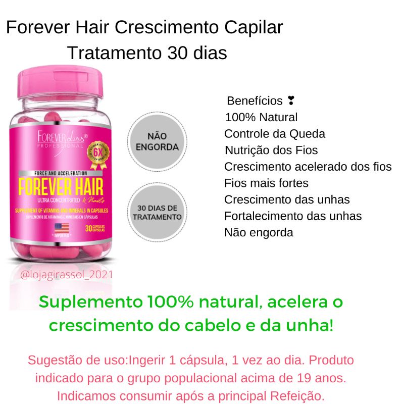 Forever Liss Forever Hair Tratamento De 30 Dias | Shopee Brasil