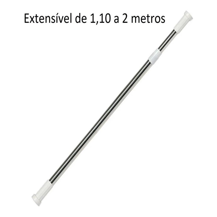 Kit 2 Varao Extensivel Extensor Multifuncional 1,10m A 2,00m | Shopee ...