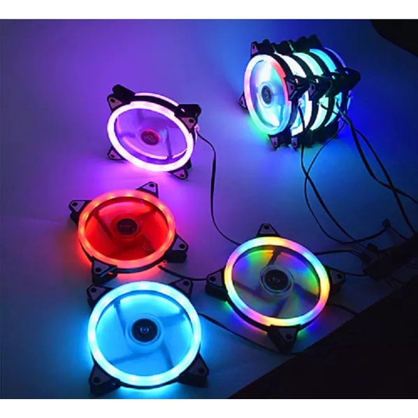 Cooler Fan Rgb Gamer 120mm Muito Potente 1200RPM Para Gabinete Cpu ...