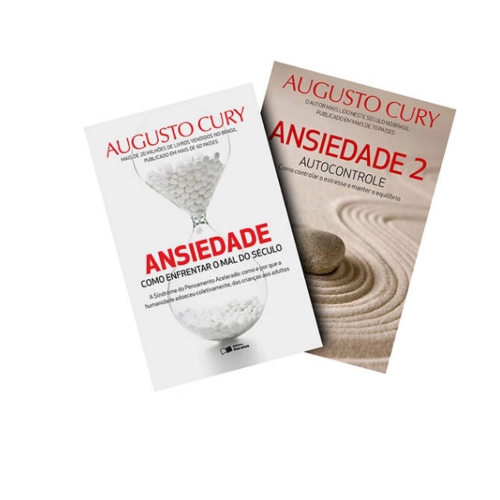 Kit Livros- Ansiedade Como enfrentar o mal do século e Ansiedade 2-Augusto Cury | Shopee Brasil