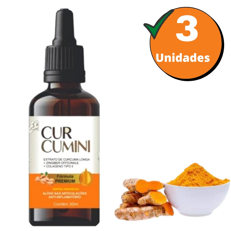 Suplemento em Gotas Curcumini 3 Unid -Pronto Entrega | Shopee Brasil