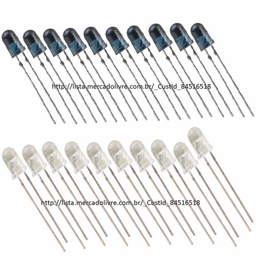 10 Pares Led Ir Infravermelho 3mm 940nm Tx Rx | Shopee Brasil